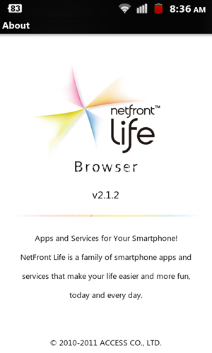 NetFront Life Browser v2.1.2- Trải nghiệm một trình duyệt web ấn tượng ...